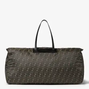 Fendi Duffle Superlight And Foldable Ff Zucca Fabric Duffle Bag